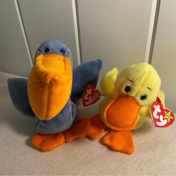Ty | Toys | 2 Ty Beanie Babies Scoop The Pelican And Quackers The Duck ...